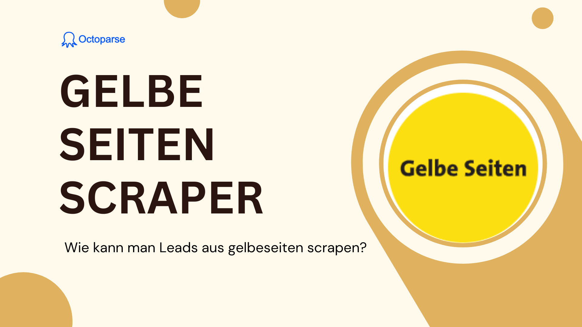 Gelbe Seiten Scraper: ein kostenloses Tool | Octoparse