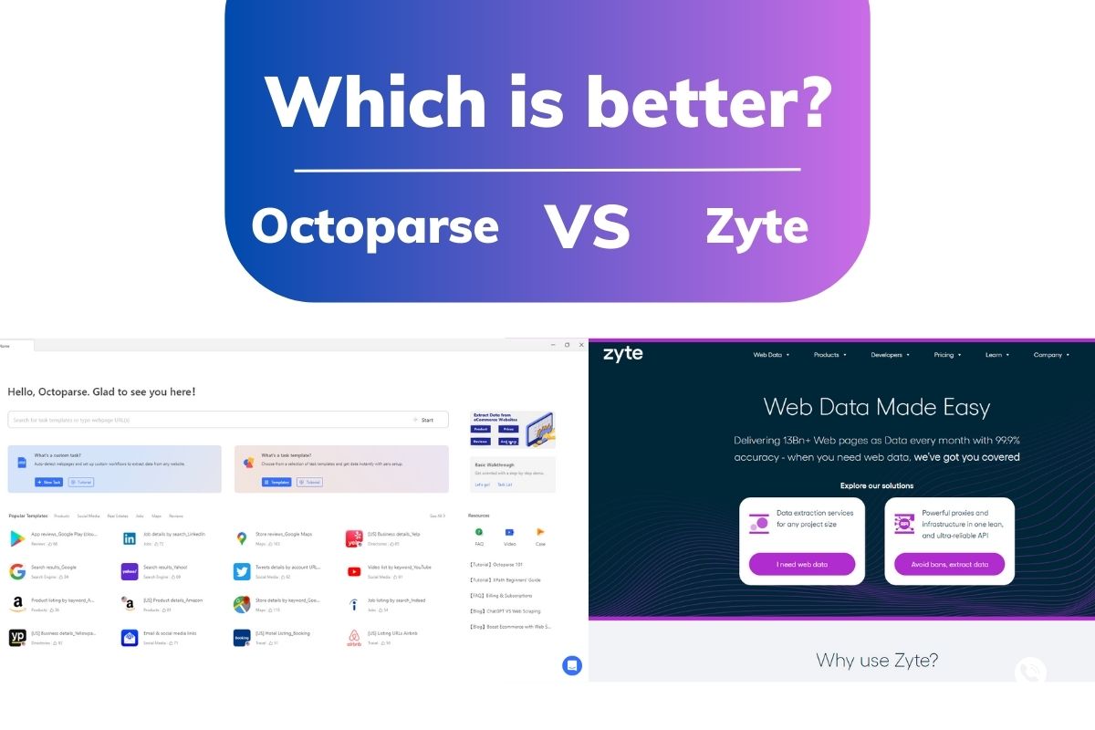 Octoparse vs. Zyte – Which is better? | Octoparse